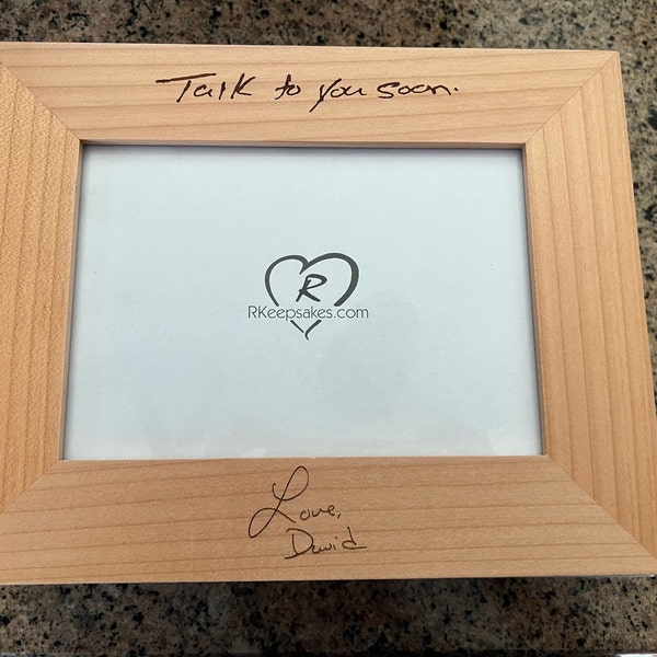 Handwriting Custom Engraved Picture Frame - Etsy