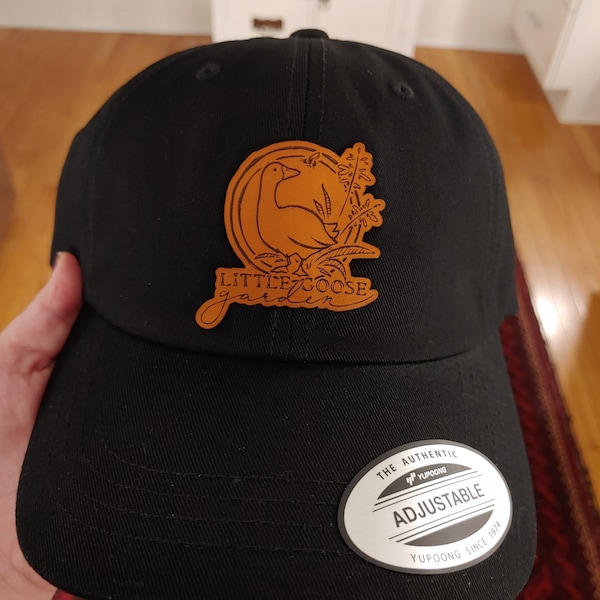 Custom Logo Dad Hats, Company Logo Hat, Leather Patch, Laser Engraved ...