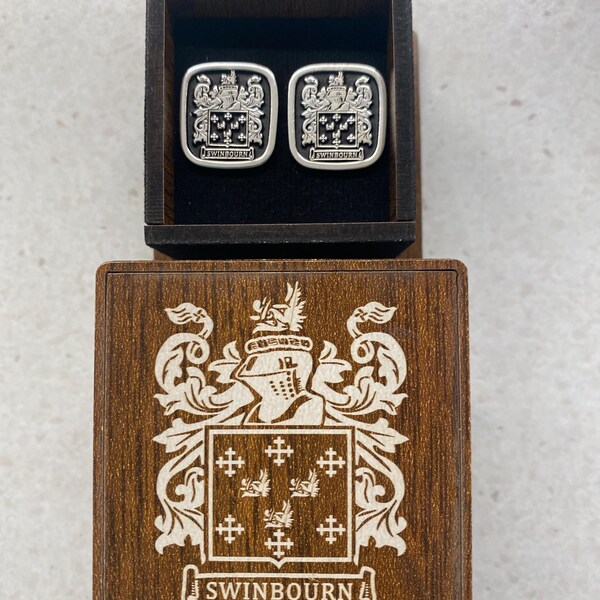 Coat of Arms Cufflinks, Family Crest Cufflinks, Custom Signet Cufllinks ...