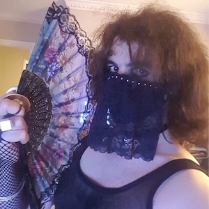 Niqab With Zipper/ Satin Face Veil / Black Muslim Veil/ Arabian Veil ...