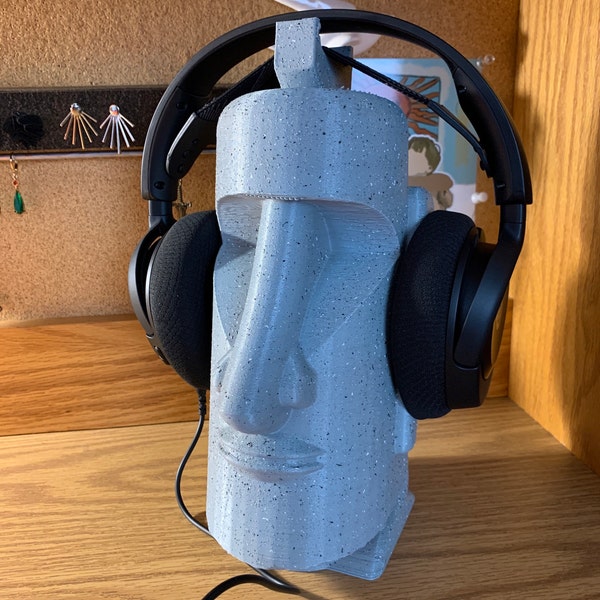 Moai Statue Headphone Rack Easter Island Sculpture Headset Hanger ...