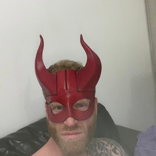 DIABLO Mask. Leather Evil Mask. Leather Mask. Mask of Bull - Etsy