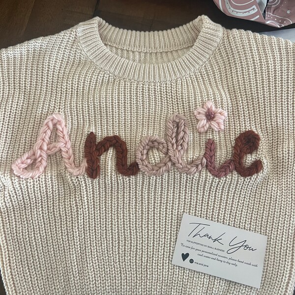 Personalized Baby Name Sweater - Etsy