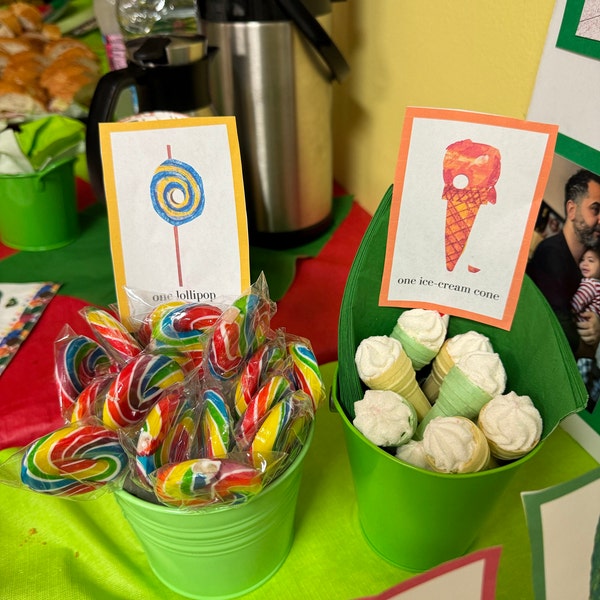 Very Hungry Caterpillar - Food Tags - Food Labels - Birthday Party ...