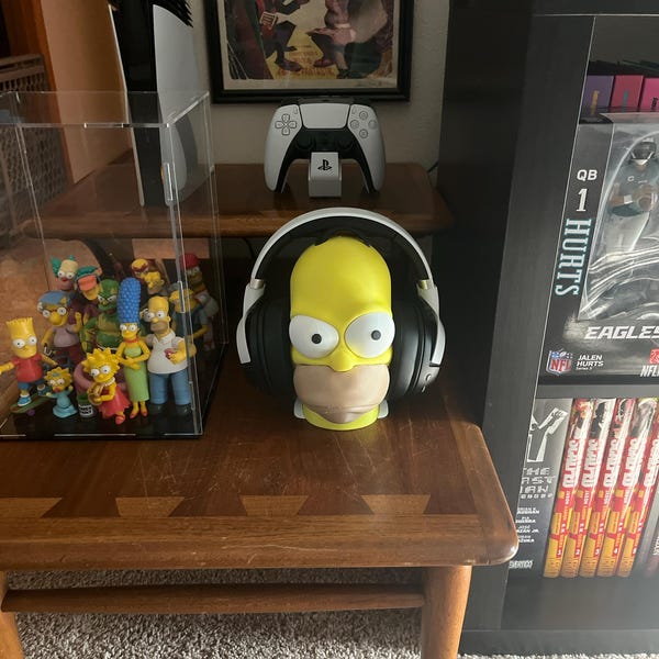 Homer Simpson Headphone Stand | Funny Gamer Headset Holder | Unique ...
