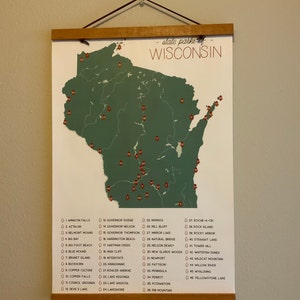 Wisconsin State Parks Illustration Map 12x18 Poster Print | Etsy