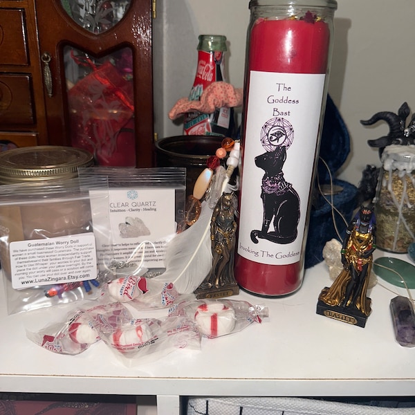 Bast Goddess. Bastet Candle. Bastet Ritual Candle. Family Candle. Joy ...