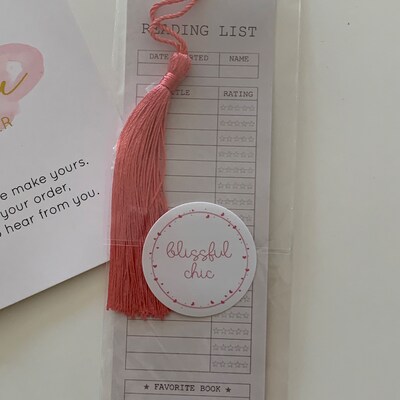 Personalized Reading List Bookmark Library Card, Double-sided Tracker ...