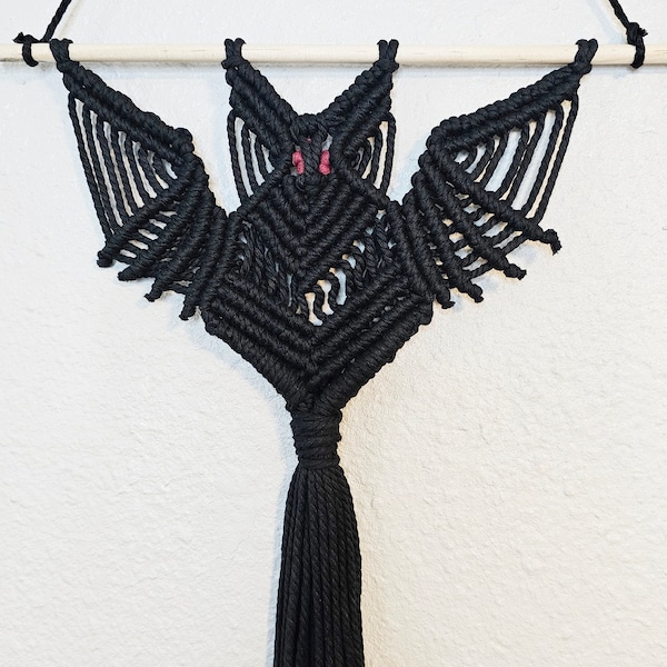 PDF Bat Macrame , Witchy Decorations, Goth Aesthetic, Digital Pattern ...