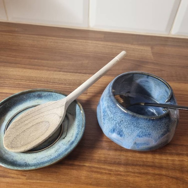 Handmade Ceramic Spoon Rest: Kitchen Utensil Holder, Tea Bag Rest - Etsy