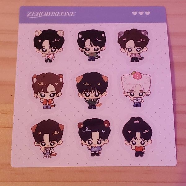 Ateez, Stray Kids, Nct Dream, Zerobaseone, Enhypen Sticker Sheets - Etsy