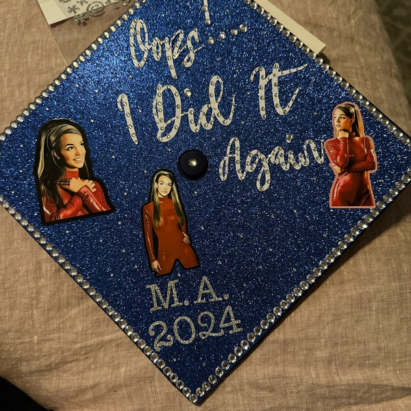 Glitter Graduation Cap Topper Blank Base, Custom Graduation Cap Topper ...