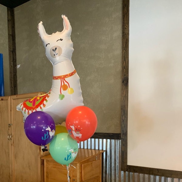 45" Llama Balloon - Llama Party Supplies, Llama Birthday, Fiesta Party ...