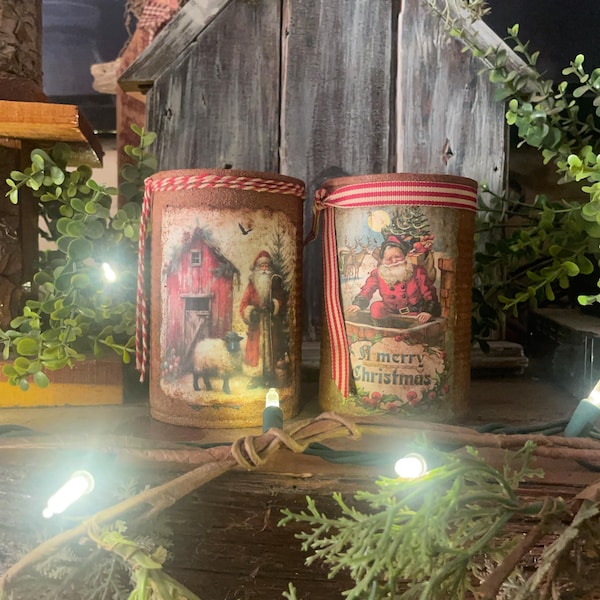 Farmhouse Primitive Grungy Can-rusty Tin Can - Etsy