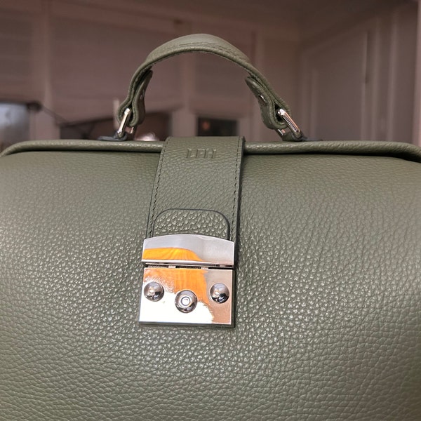 Leather Purse Bag, Doctor Style Bag, Women's Crossbody Bag, Leather ...