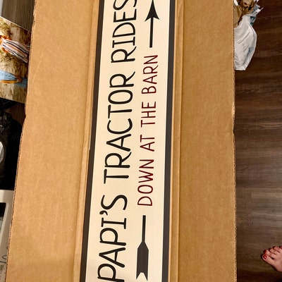 Tractor Rides Sign, Papa Gift, Papa Sign, Tractor Ride Sign, Barn ...