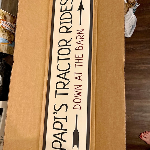 Tractor Rides Sign, Papa Gift, Papa Sign, Tractor Ride Sign, Barn ...