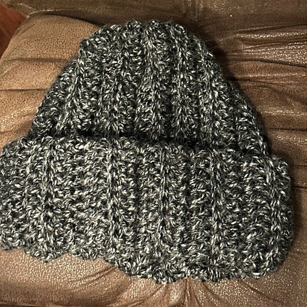Crochet Pattern / Easy Adult Beanie Made From Rectangle / Beginner ...
