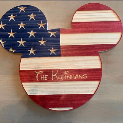 Disney Mickey Flag American Flag Sign Indoor Outdoor Hanging - Etsy
