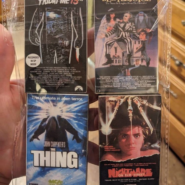 Retro VHS Mini Refrigerator Magnets Modern Recent Horror Movies Classic ...