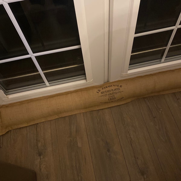 Hessian Burlap Door Window Draft Stopper (draught Excluder). Gift ...
