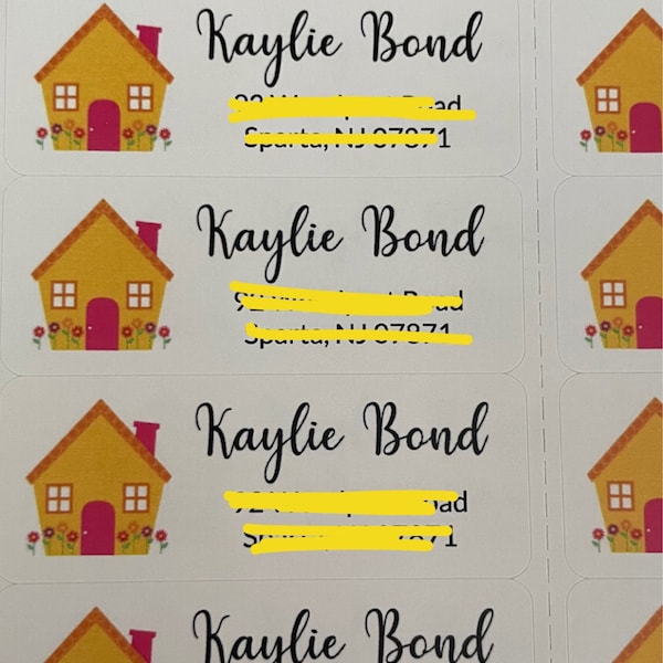 New House Address Labels Stickers, 30 Personalized Labels! - Etsy