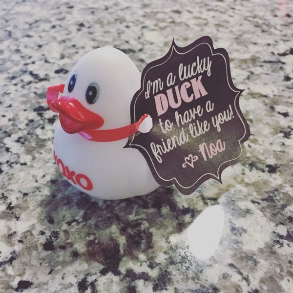 PRINTABLE VALENTINE TAGS Chalkboard I'm A Lucky Duck to Have You as a ...
