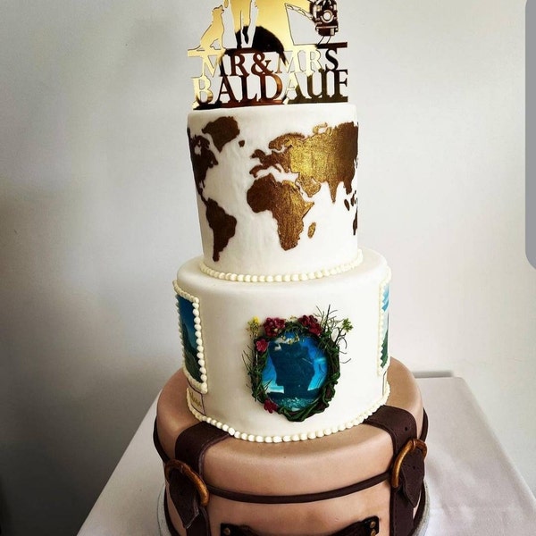 Personalized Train Wedding Cake Topper, Last Name Acrylic - Etsy