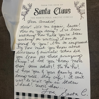 Santa Letter Printable, Digital Download, Letter From Santa Claus ...