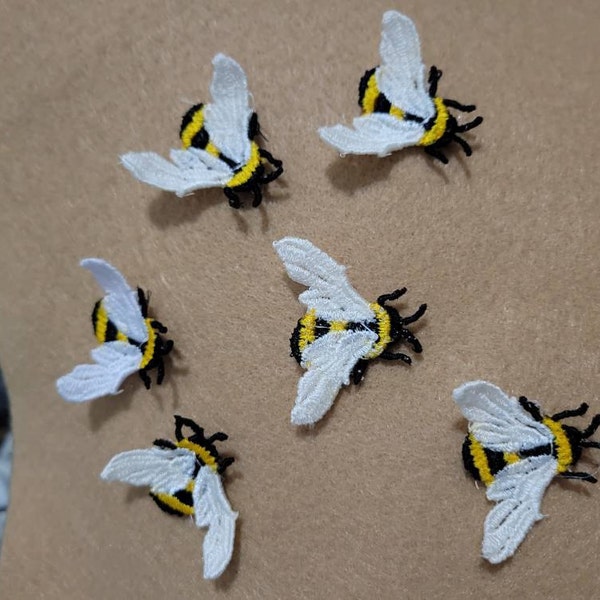 Mini Bee Embroidery Design FSL Bee Machine Embroidery Free Standing ...