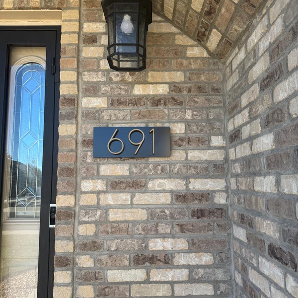Metal House Sign | Metal House Number | Metal House Numbers Vertical ...