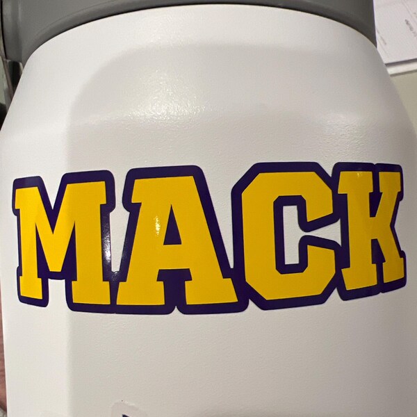 Layered Teacher Font // Custom Vinyl Name Decal // Vinyl Stickers ...