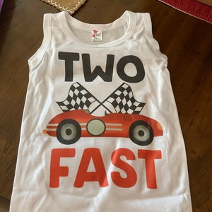 Two Fast Race Car Shirt Racecar Birthday Shirt Birthday Boy - Etsy