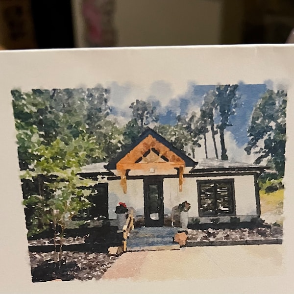 Family Note Card - Folded - Personalized Family Note Cards - Watercolor ...