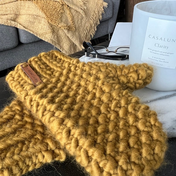 Knit Mittens, Mittens for Women, Wool Mittens, Chunky Knit Mitten ...