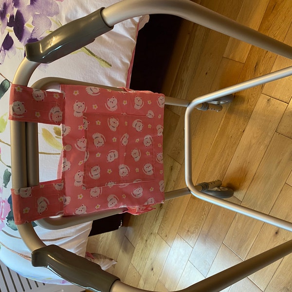 Pink Kitty Zimmer Frame Bag, Walking Frame Bag, Accessories, Walking ...