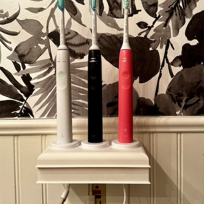 Electric Toothbrush Holder, Oral B, 2 Charging Slots, Organizer, Outlet ...