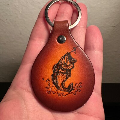 Handmade Leather Bear Key Tag - Etsy