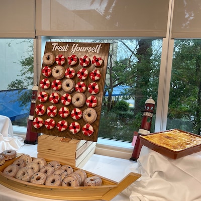 TABLETOP DONUT WALL Holds 30 or 60 Doughnuts Donut Bar Dessert Table ...