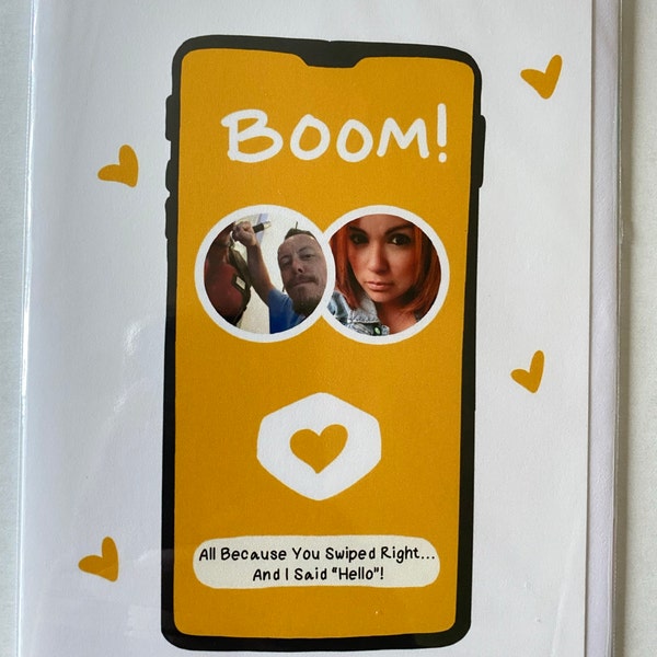 Bumble Dating Valentine’s Day Card, Swipe Right Card, Personalized ...