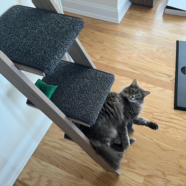 Cat Ladder - 7 Step Beech Hardwood | Handcrafted High-quality Ladder ...