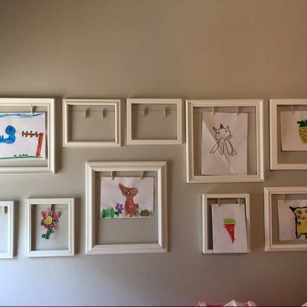 Kids Art Display Frames - Custom Colors - Colorful Playroom Frames ...