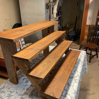 DIY Ladder Display Stand Build Plans Potted Plant, Craft Fair, Bookcase ...