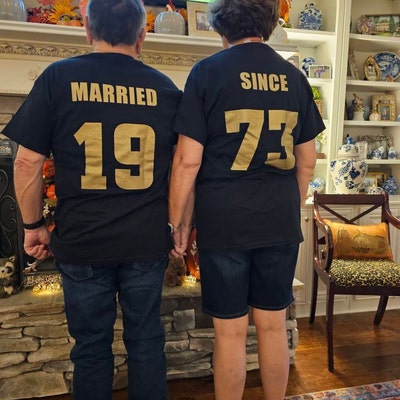 MARRIED SINCE & Celebrating Our 50th ANNIVERSARY Couples T-shirts, Set ...