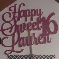 16th Birthday Cake Topper, Sweet 16 Cake Topper, 16th Birthday Cake ...