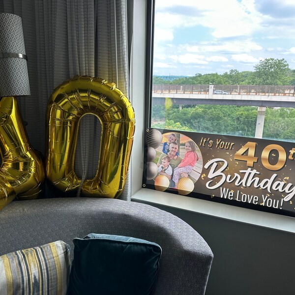 Personalized Birthday Banner Personalized Happy Birthday Banner 40th ...