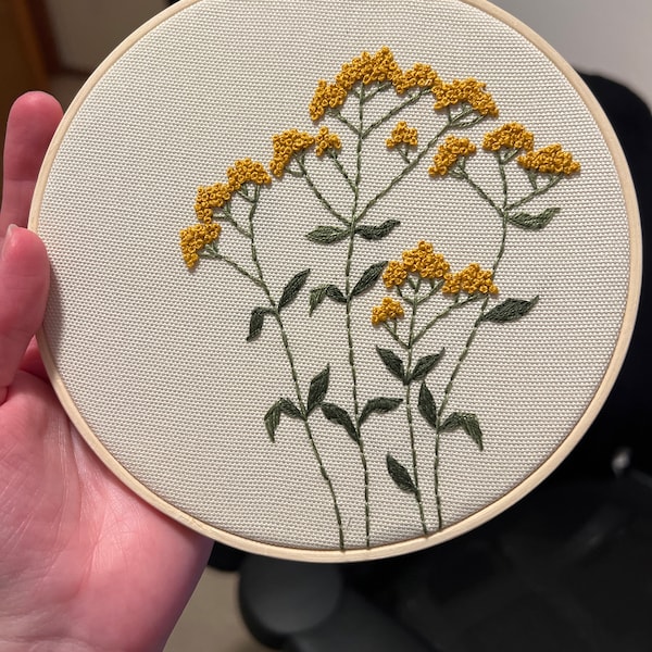 Orange Wreath Mini Embroidery Hoop, Wall Decor, Ornament Spring ...