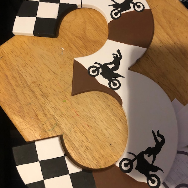 Large Wood Number - Photo Shoot Prop - Kids Birthday - Wood Wall ...