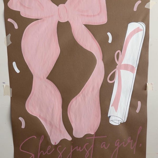 Graduation Banner | Kraft Paper Banner | Custom Banner | Hand Painted ...