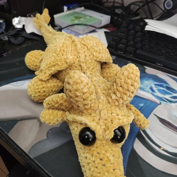 Crochet Dragon Pattern Morningstartail Feathertail Daggertail 2-in-1 ...